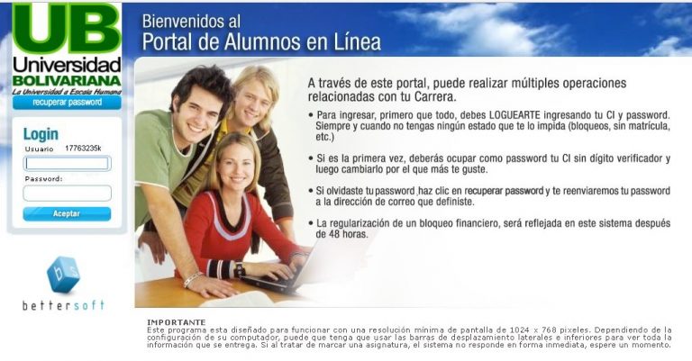 Instructivo portal alumnos UB – Universidad Bolivariana